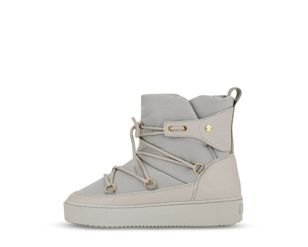 Cozy Lace-Up Winter Boot Greige - Hey Marly